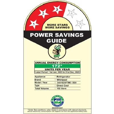 Whirlpool 72536 Icemagic Powercool 192L 3 Star Single-Door Refrigerator ...